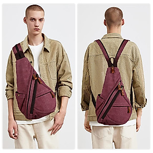 HuxFam Small Sling Crossbody Backpack Multipurpose Casual Daypack Backpacks Outdoor Cycling Hiking Travel