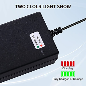 EVAPLUS 29.4V 2A Battery Charger for 25.2V 25.9V 24V battery, Input 100-240V AC-DC DC 5.5 x 2.1 mm Plug, Charge Port for Lithium Battery Pack