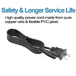 Hanorld UL Listed AC Power Cord Cable for Sony PS5 PS4 / Slim PS3 / Slim Playstation 4 3 5 Power Supply Cord Replacement