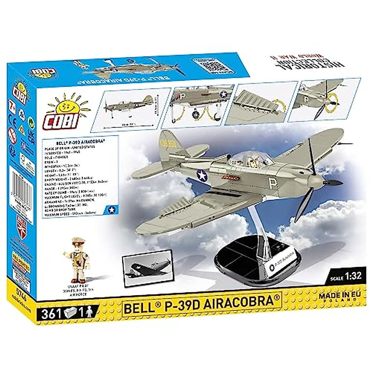 COBI Historical Collection WWII Bell® P-39D AIRACOBRA® Aircraft