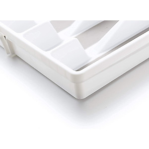 JINAMART Silverware Organizer Tray,Kitchen Utensils Holder and Cutlery Tray with Grooved Drawer Dividers,6-Compartments,Kitchen Drawer Organizer,Non-Slip Rubber Feet,BPA-Free (Expandable-compartment)