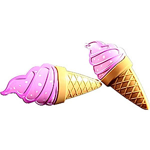 3 Set (6 Ct) Lemon Cup, Pink Ice Cream, White Ice Cream Beach Towel Clips Jumbo Size for Beach Chair, Cruise Beach Patio, Pool Accessories, Household Snacks Clip, Baby Stroller Clips by C&H Solutions