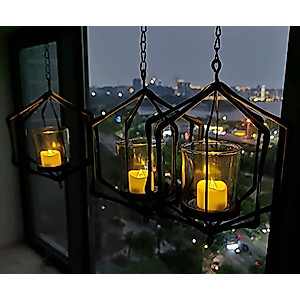 YHP Battery Operated Flameless Flickering Candle, Realistic and Bright LED Tea Light for Wedding, Table, Halloween, Christmas and Festival Celebration, Pack of 12 in Warm White.…