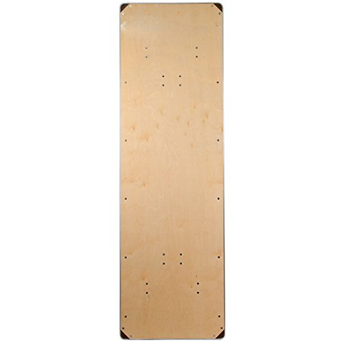 Flash Furniture 8-Foot Rectangular HEAVY DUTY Birchwood Folding Banquet Table with METAL Edges and Protective Corner Guards