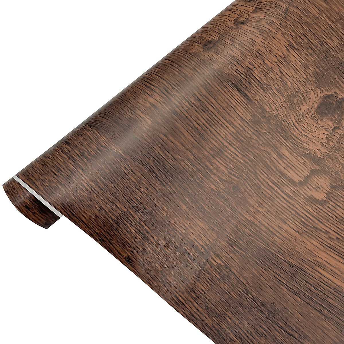 Yifely Brown Wood Grain Drawer Covering Paper Self Adhesive Shelf Liner Table Door Sticker 17.7 Inch by 9.8 Feet