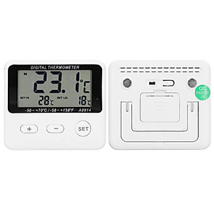 Walfront Digital Freezer Thermometer Battery Powere Universal Refrigerator Temperature Measuring Alarm Console with Probe for Kitchen Home Restaurants Bars, Thermostat