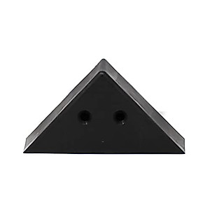 JSP Manufacturing 3" Triangle Plastic Furniture Black Corner Legs - Sofa Couch Chair Ottoman (4 Legs)