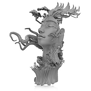 Water Washable 3D Printer Resin - 405nm Water Wash Resin, Low Odor LCD UV Curing 3D Printing Resin – Easy to Clean Photopolymer Resin for SLA 3D Printer (Grey, 1KG)