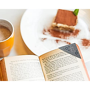 Penta Angel Embroidered Corner Bookmark Felt Triangle Letter Personalized Handmade Cute Flower Page Book Marker Clip for Women Kids Student Reading Lover (E)