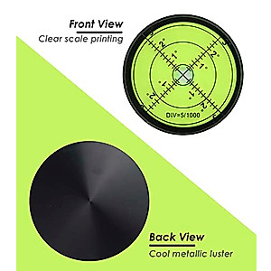 RONGPRO Aluminium High Precision Horizontal Bubble Cardan Level, Bubble Level Tool Circle Round 2.4 Inch 60mm - 2 PCS