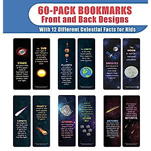 Creanoso Celestial Bodies and Facts (60-Pack) - Premium Quality Gift Ideas for Children, Teens, & Adults for All Occasions - Stocking Stuffers Party Favor & Giveaways