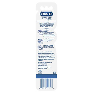 Oral-B 3D White Radiant Whitening Manual Toothbrush, 2 Count