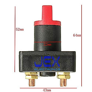 12V-48V 100A Battery Power Isolation Kill Cutoff Switch for Solar System, Car, Boat, RV