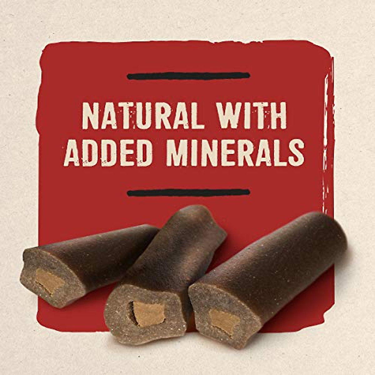 Purina Prime Bones Made in USA Facilities Natural Small Dog Treats, Filled Chew With Pasture-Fed Bison - 14 ct. Pouch