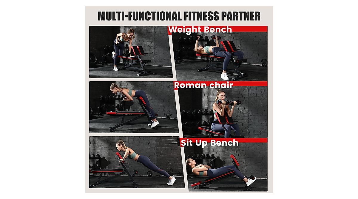 FLYBIRD 3 in 1 Workout Bench for Full Body Training