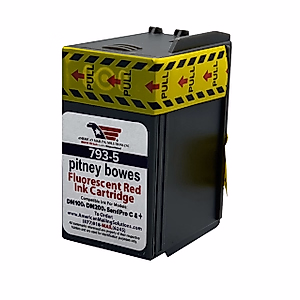 AMERICAN MAILING SOLUTIONS INC PB 793-5 Red Fluorescent Ink Cartridge Replacement for The SendPro and DM Series Postage Meters