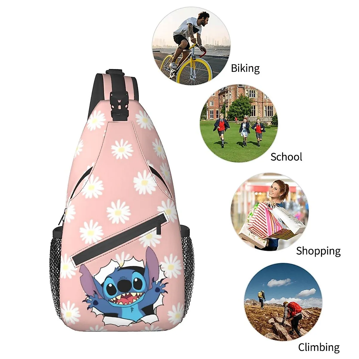 Lingtoolator r Women Men Fanny Pack for Teenager Cute Crossbody Bag Purse Backpack Anime Chest Bags Travel Hiking