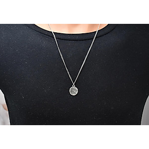 Personalized Basketball Charm Pendant in Silver Plated Pewter on Stainless Steel Curb Chain. Boy’s Necklace. Boys Necklace. Basketball Gift