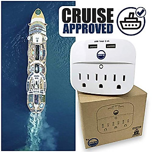 Cruise Essentials [2 Items] Cruise Approved Power Strip & Towel Bands