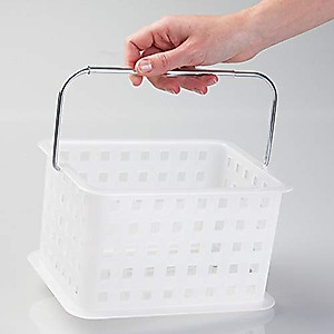 iDesign Storage Organizer Basket, for Bathroom, Health and Beauty Products - Small, Frost