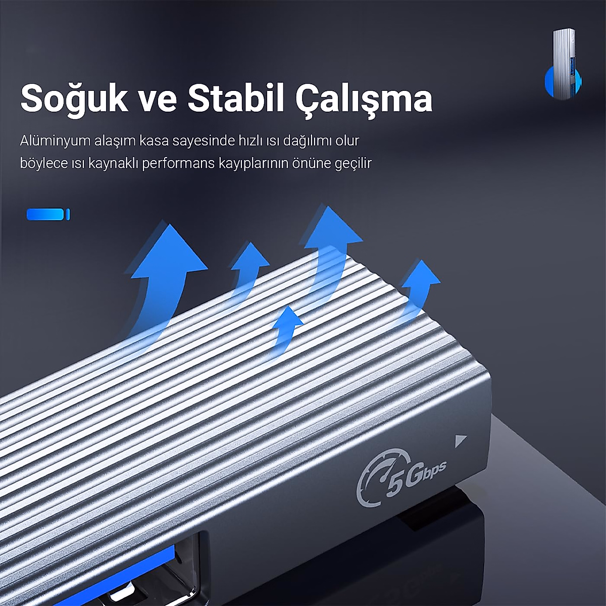 Orico Hub USB 5Gbps 1 x USB-A 3.1, 3 x USB-A 2.0, Aluminium