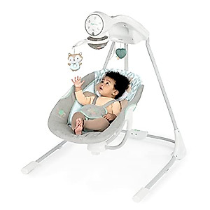 Ingenuity InLighten Baby Swing | Swivel Seat, Soothing Sounds