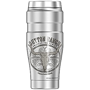 THERMOS Yellowstone OFFICIAL Yellowstone Dutton Ranch STAINLESS KING Stainless Steel Travel Tumbler, Vacuum insulated & Double Wall, 16oz