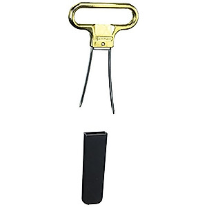 Franmara 2126-BU 4.37 Inch Ahh Super Two-Prong Cork Extractor/Puller, Brass Plated