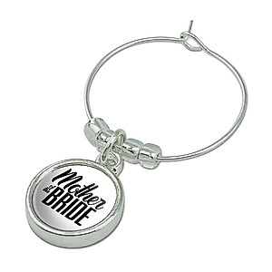 GRAPHICS & MORE Mother of the Bride Wedding Wine Glass Charm Drink Marker