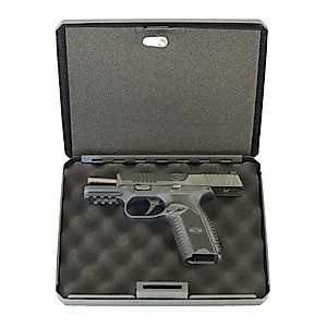 FSDC (Firearm Safety Devices) – FSDC-MLC9000 Keyed Lockable Steel Case with Security Cable – Heavy-Duty Powder Coated Steel