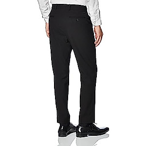 Perry Ellis mens Portfolio Slim Fit (Waist Size 28 - 38 Big & Tall) dress pants, Black Ice, 34W x 32L US