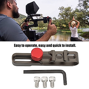 SSD Mount Bracket, Aluminium Alloy SSD Holder Clamp, SSD Mount Bracket Holder with Cold Shoe Mount and Wrench, for T5 SSD, Expanding Fill Lights, Microphones, etc