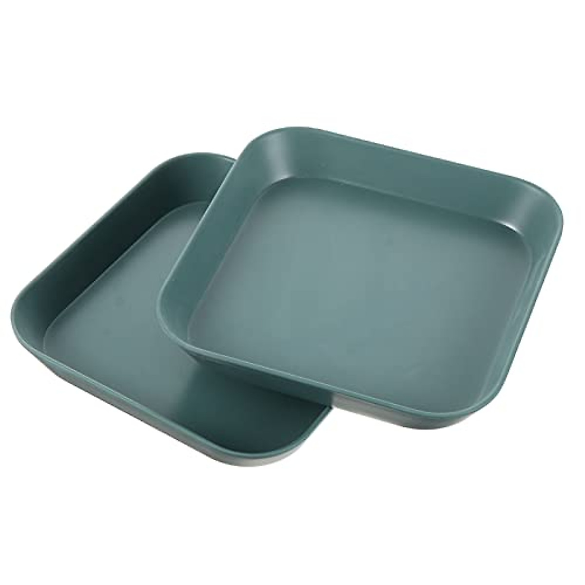 Abaodam 2pcs Melamine Resin Material Square Bone Spit Plates Fruit Trays Snack Plates