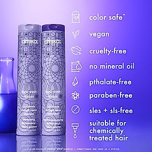 amika bust your brass cool blonde strength repair shampoo, 275ml