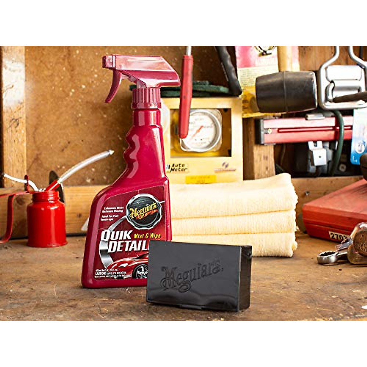 Meguiar's G10240 Smooth Surface XL Clay Kit - Includes 240 Grams of Clay Bars, Quik Detailer Spray Bottle and Microfiber Towel