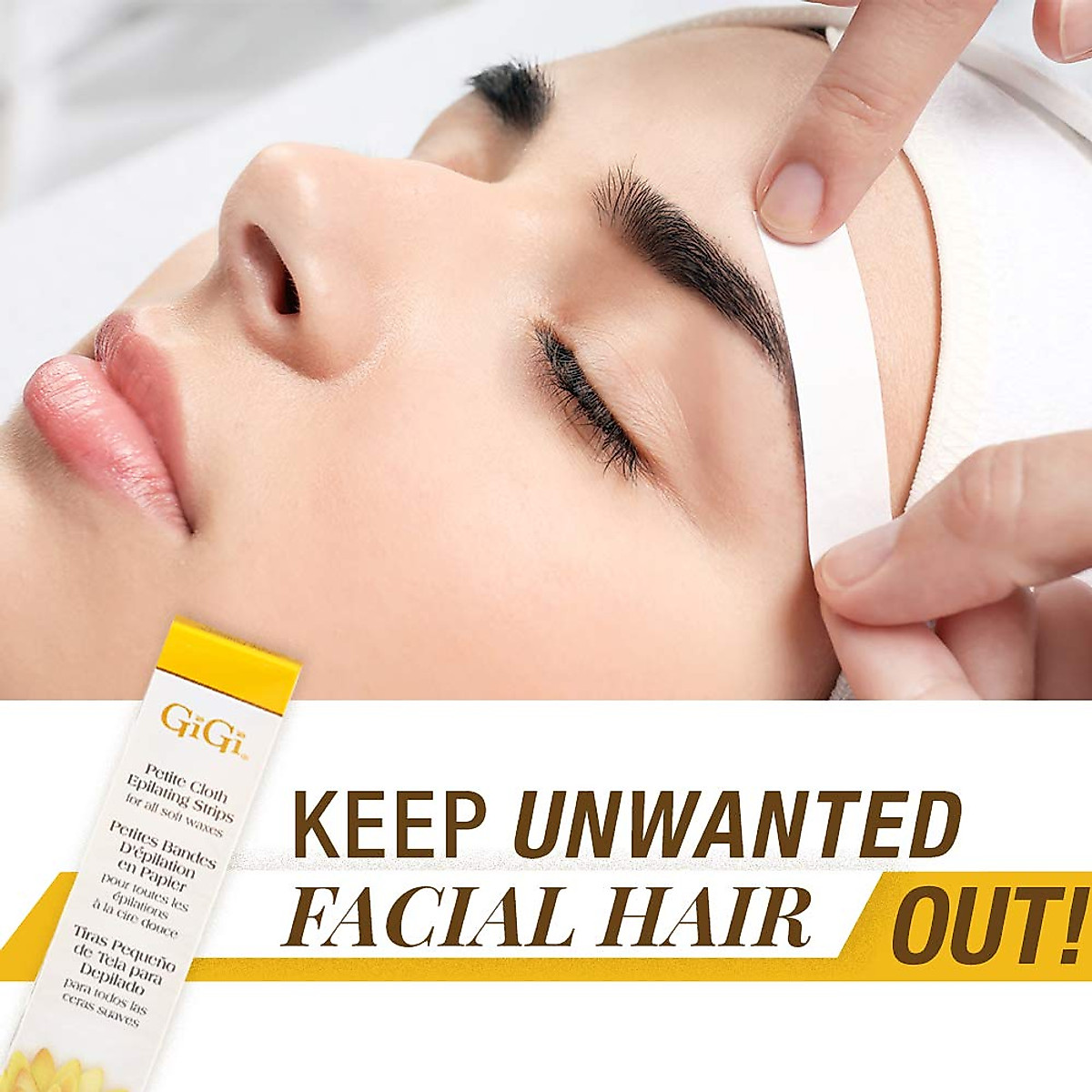 GiGi Petite Cloth Epilating Strips for Soft Hair Removal Wax, 100 strips x 4 pack