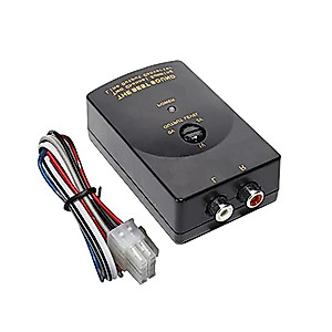 NuIth Car Radio Stereo High to Low Converter Wire Adapter 2-Channel Adjustable Amplifier Subwoofer Interface w/Remote Turn On RCA Car Line Output Wire Cable