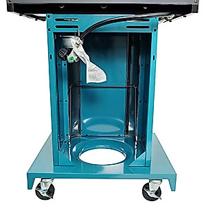 Kenmore 3-Burner Propane BBQ Grill, 30,000 BTUs Gas Grill with Cast Iron Cooking Grates, Folding Side Tables & Wheels, Outdoor Grill with Tool Hooks, Teal