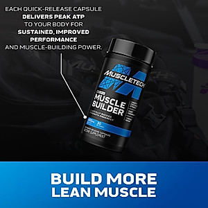 Muscletech Nitric Oxide Supplements for Men & Women, Muscle Builder (60 Capsules) - Nitric Oxide Booster Supplement Supports Muscle Gain & Performance - 400mg Peak ATP for Enhanced Strength