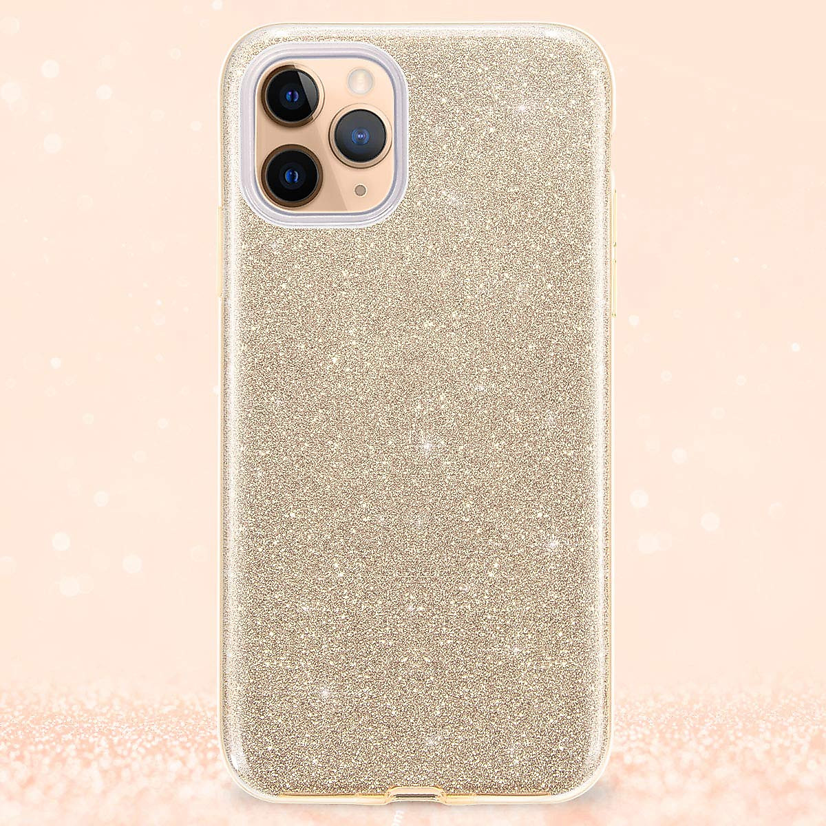 MILPROX Case Compatible for iPhone 11 Pro, Bling Sparkly Glitter Luxury Shiny Spark Shell, Protective 3 Layer Hybrid Anti-Slick Slim Soft Cover for iPhone 11 Pro 5.8 inch (2019) -Gold