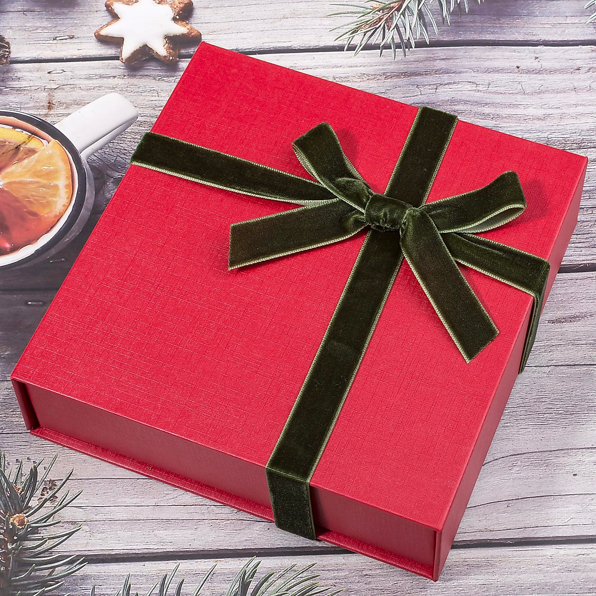 YASEO Moss Green Velvet Ribbon, 3/8 inch x 25 Yards, Ideal for Choker, Gift Wrapping, Crafts, and Decorations