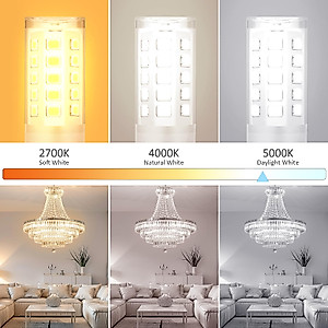 Ugvmn G9 LED Bulb Bi Pin Base, No Flicker 5000K Daylight T4 G9 LED Llight Bulbs for Chandelier, 4W (40W Halogen Equivalent Bulbs), 360° Beam Angle, Non-dimmable for Home Lighting, 4 Pack