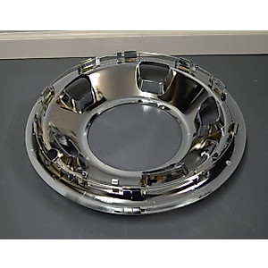 New Chrome 17" inch Front Wheel Simulator Skin Hubcap Cover Replacement for 2003-2017 Dodge Ram 3500 Dually Truck