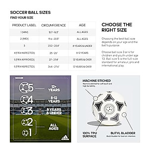 adidas MLS Training Soccer Ball, White/Blue/Red, 4