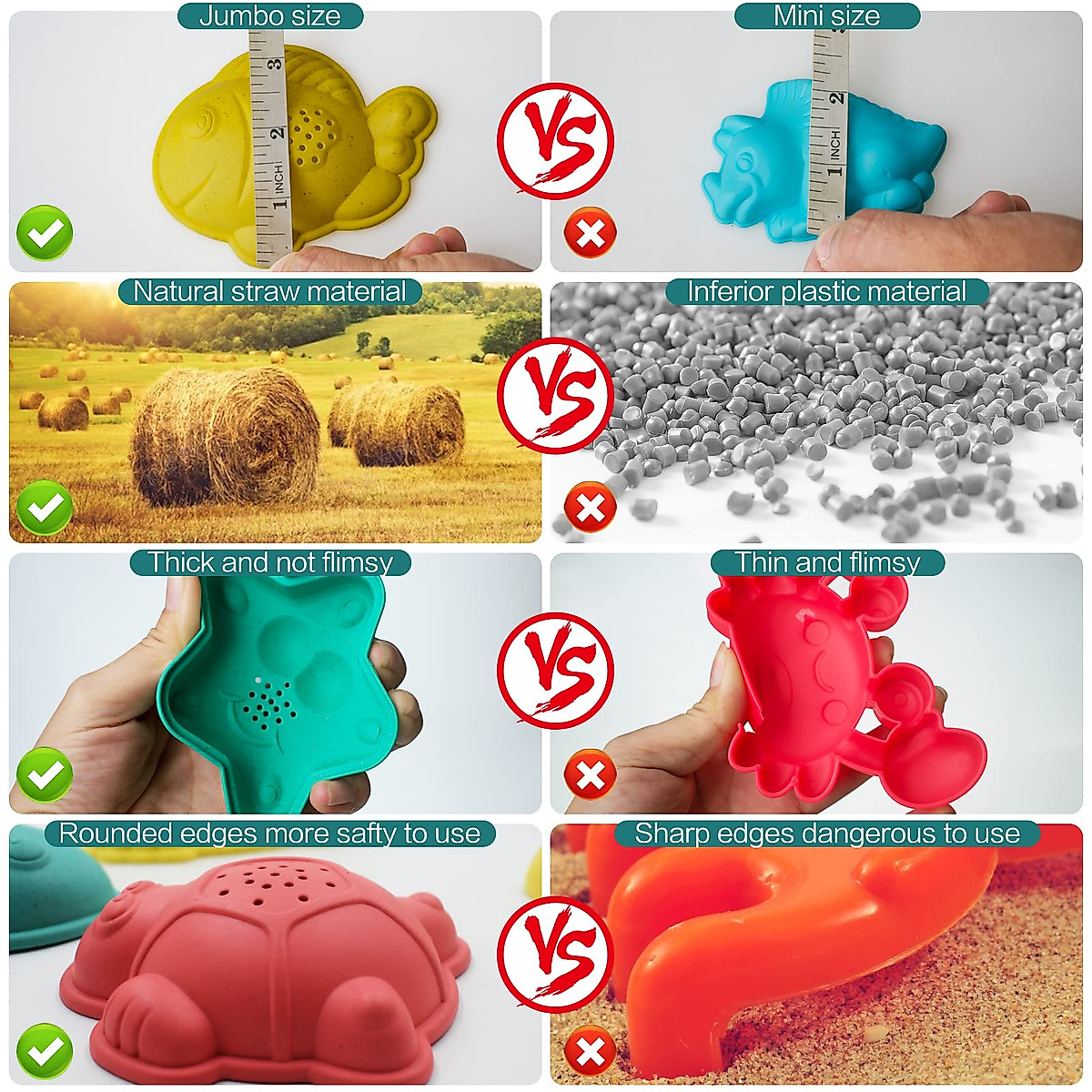 Beach Toys for Kids - Sand Toys Set Includes Collapsible Sand Bucket Shovel and Sand Rake Toys for Beach 12 PCS, Sandbox Toys Sandcastle Building Kit with Waterproof Net (A)