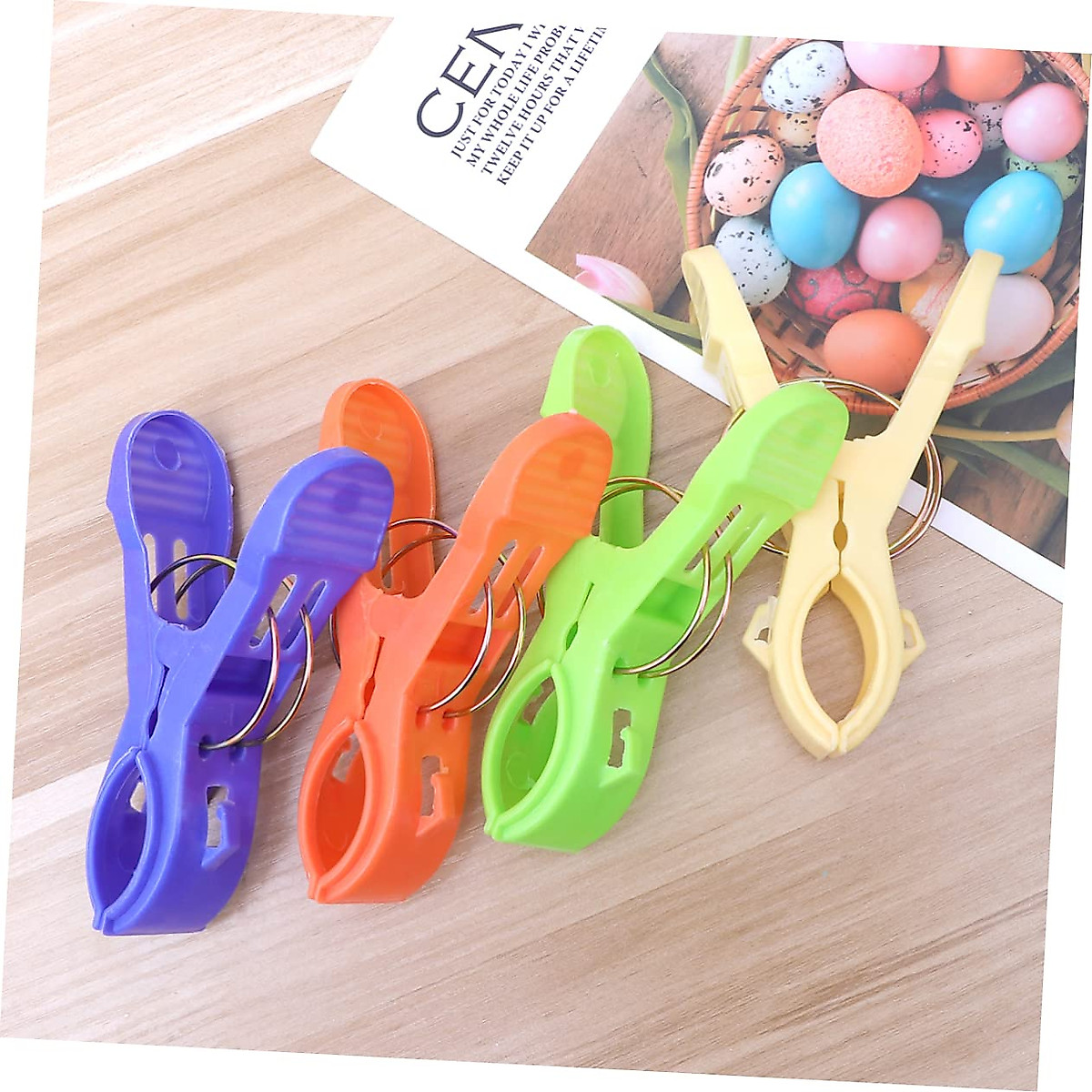 Zerodeko 48 Pcs Mini for Kids Clamp Tarp Clips Rope Clamp Bike Helmet Decorations Beach Tent Clothes Peg Clip Dress Guard Bike Cord Grip Tent Snaps Clothespin Camping
