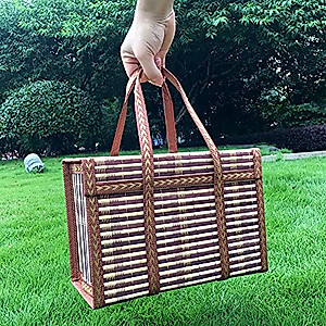 Picnic Basket for 2 with lid Handle,Picnic Baskets Empty for Gifts Cheap-Foldable