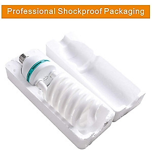 2pcs 135W Light Bulb 5500K CFL Daylight Spiral Softbox Lighting Kit Bulb in E27 Socket for Photography Photo