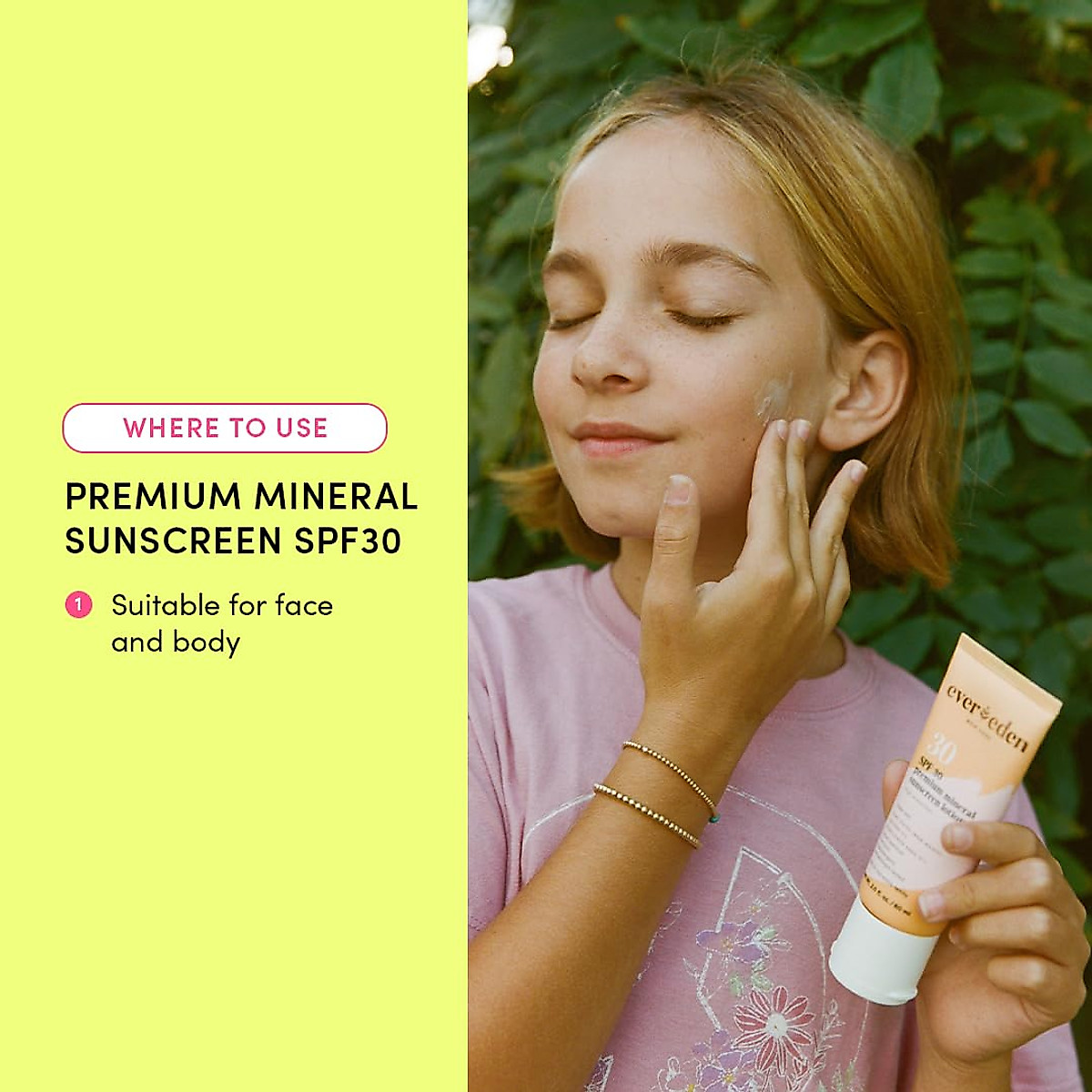 Evereden Premium Mineral Sunscreen SPF 30: Baby-Safe Whole-Family Mineral Sunscreen Kids Love - Non-Nano Kids Sunscreen for Year-Round UVA & UVB Protection -Safe & Reef-Friendly - FSA Eligible