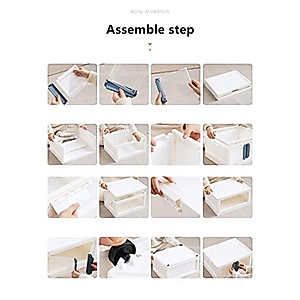 Cube Folding Storage Boxes with Lids (Blue)